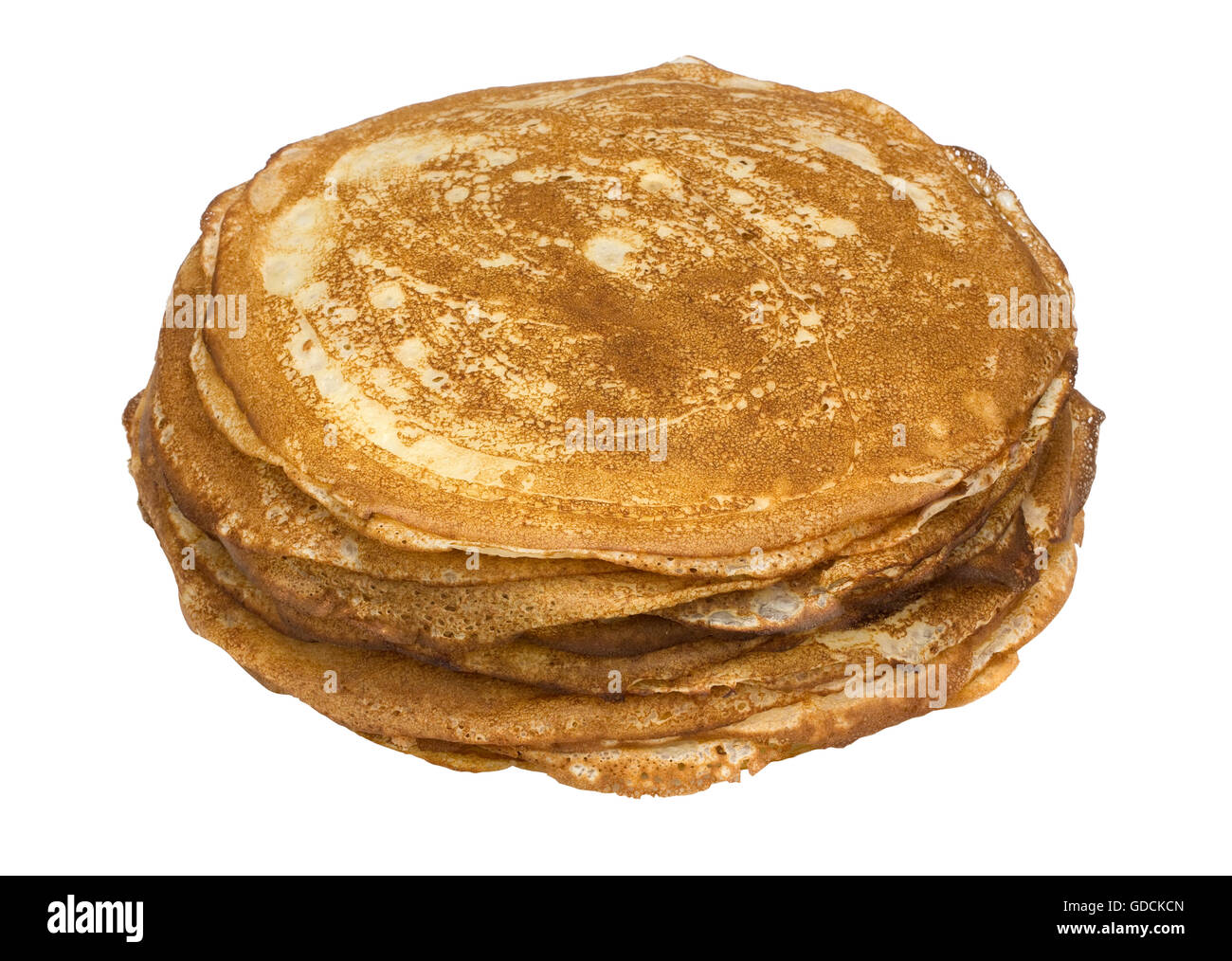 Stack heap fresh thin bread - unleavened wheat cakes. Isolated Stock ...