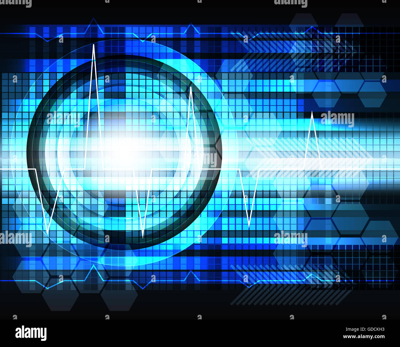 Blue technology world network background illustration for design Stock ...