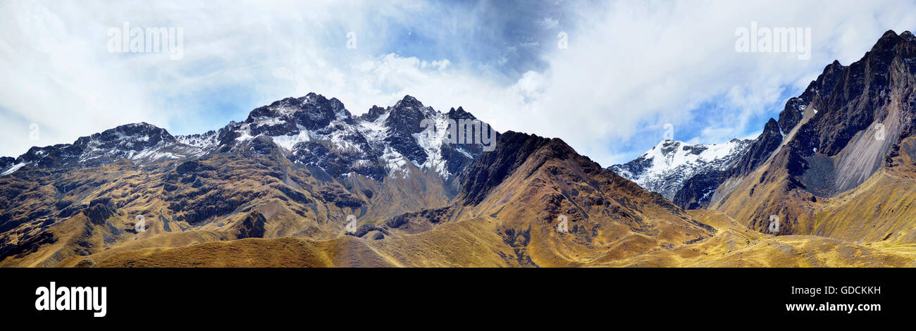 The Andes (or the Southern Cordilleras) - a big panorama of the ...