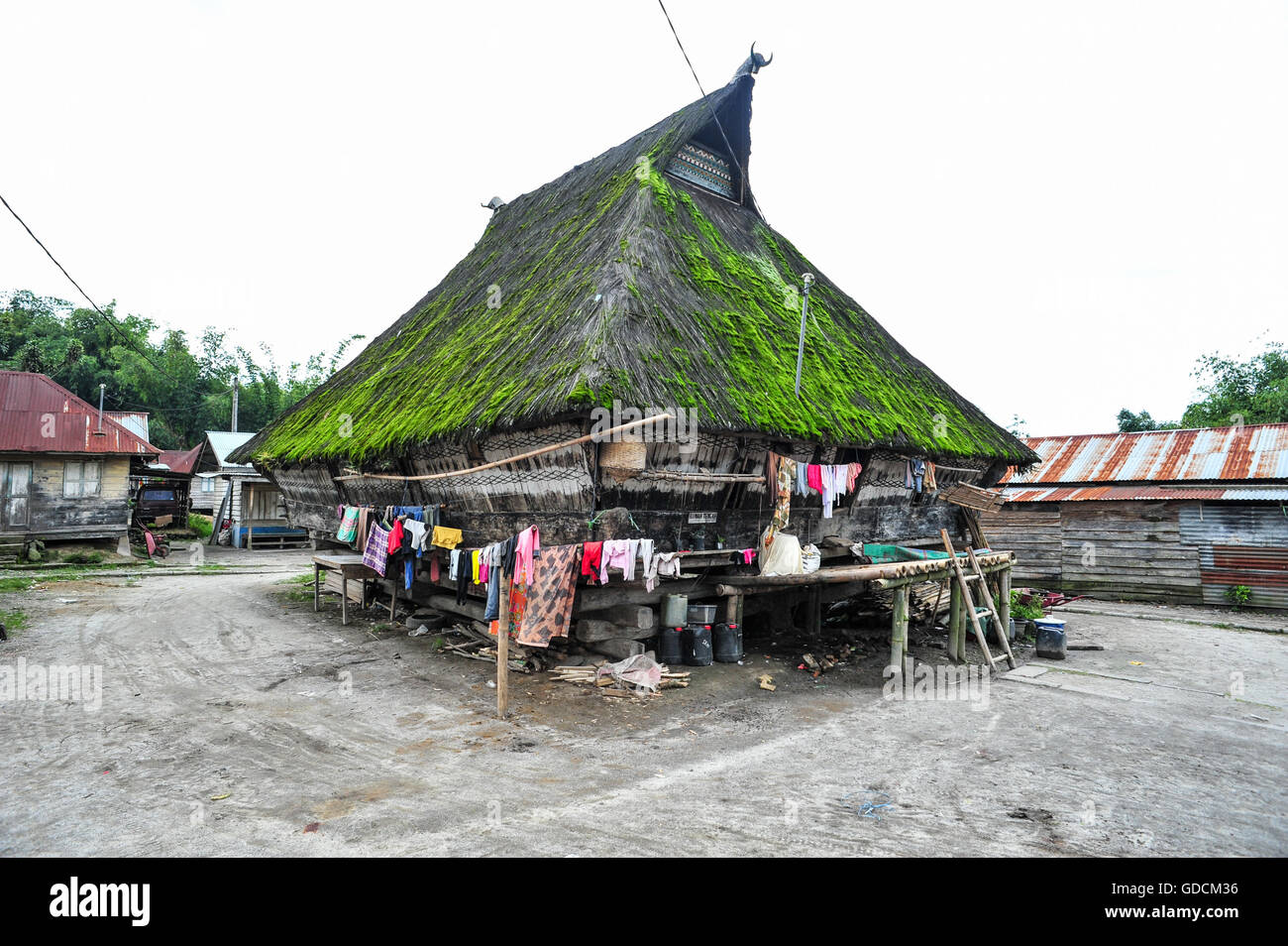 Ethnic traditional Batak House in northern part of Sumatra, Indonesia ...