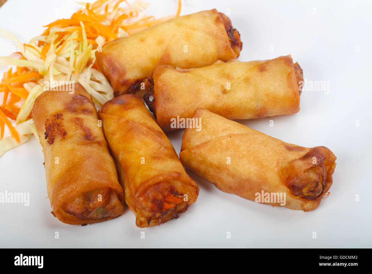 Spring rolls with prawn and vegetables Stock Photo - Alamy