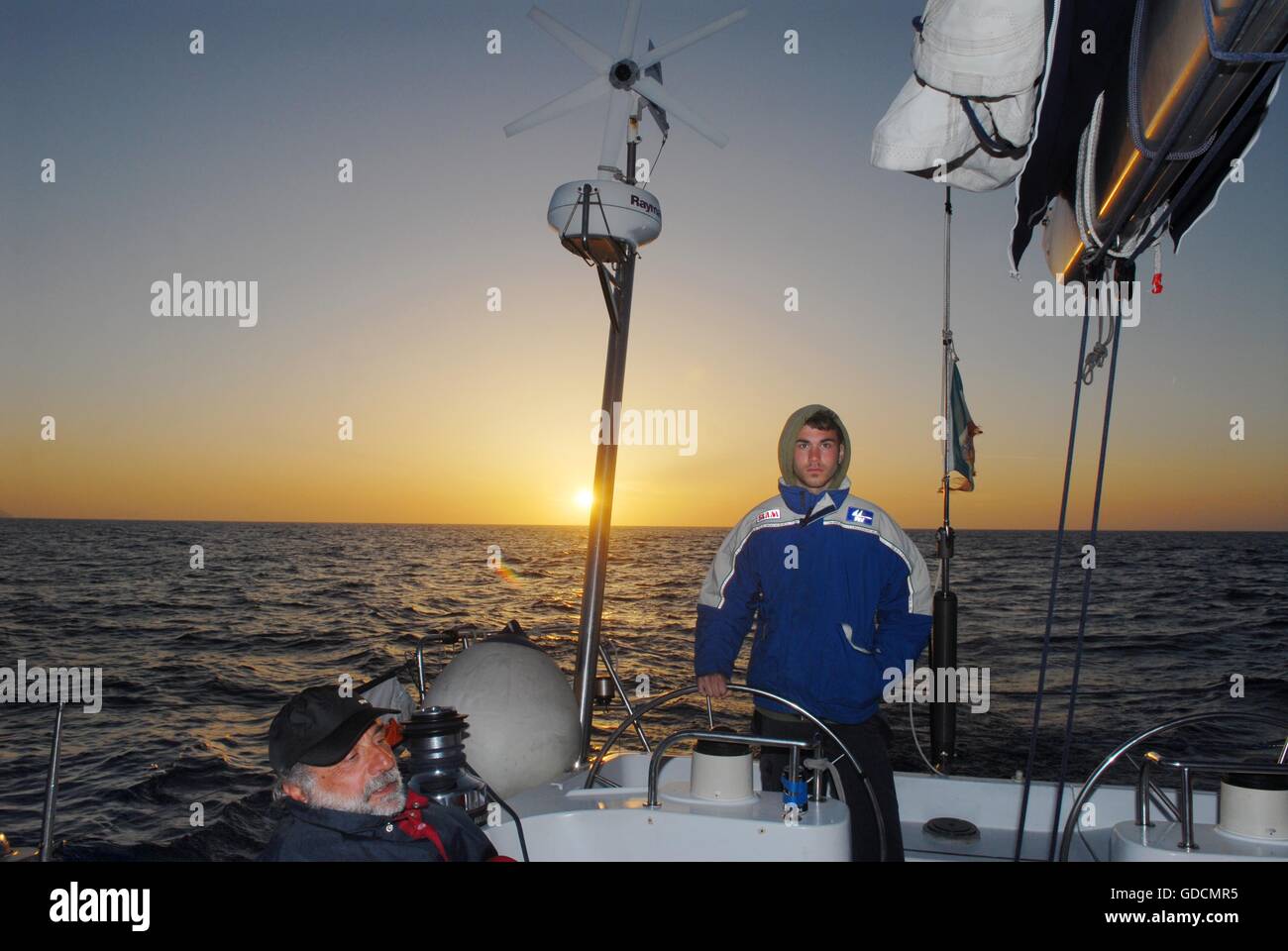 sailing boat in navigation Stock Photo - Alamy