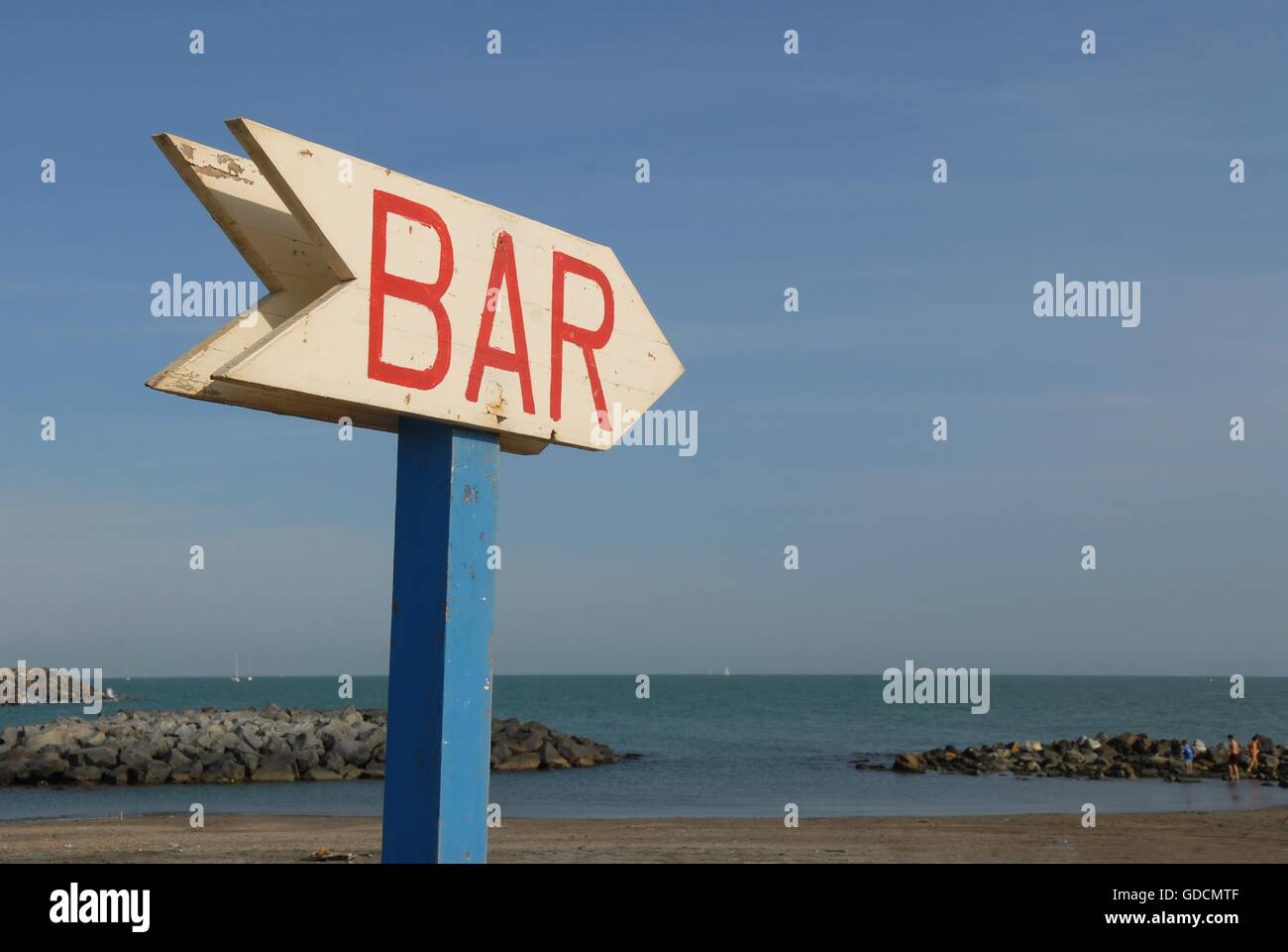 Lido di Ostia, the beach of Rome town (Italy), the degraded area of ...
