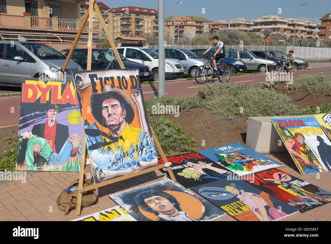 waterfront of Ostia Lido, the beach of Rome town (Italy Stock Photo - Alamy