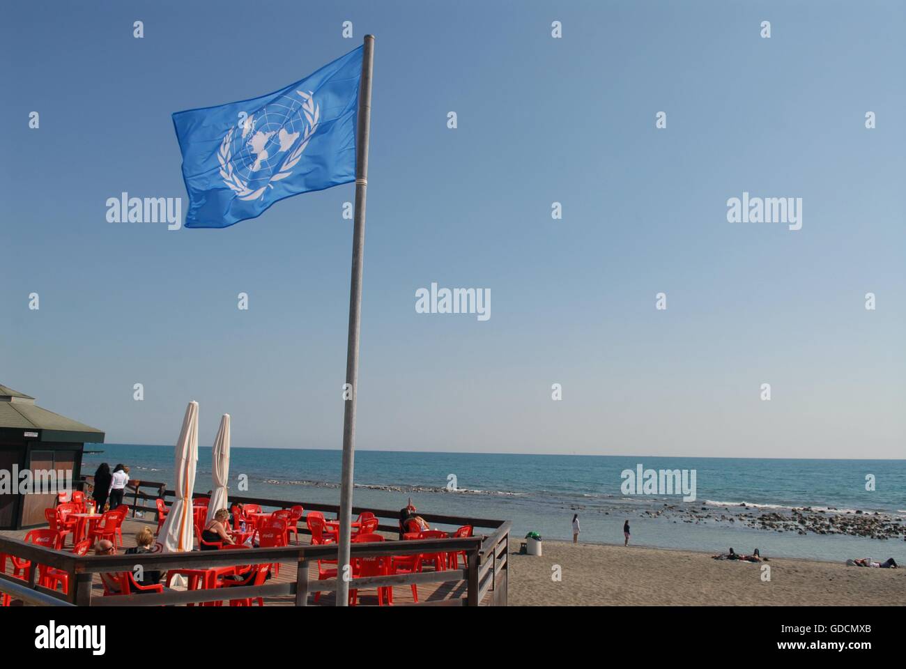 waterfront of Ostia Lido, the beach of Rome town (Italy Stock Photo - Alamy