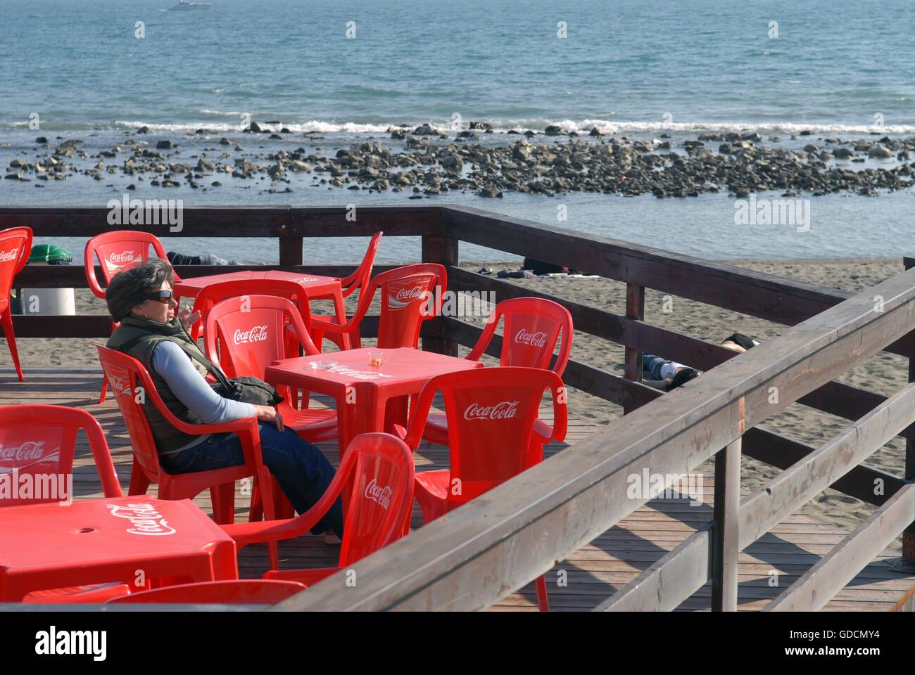 waterfront of Ostia Lido, the beach of Rome town (Italy Stock Photo - Alamy