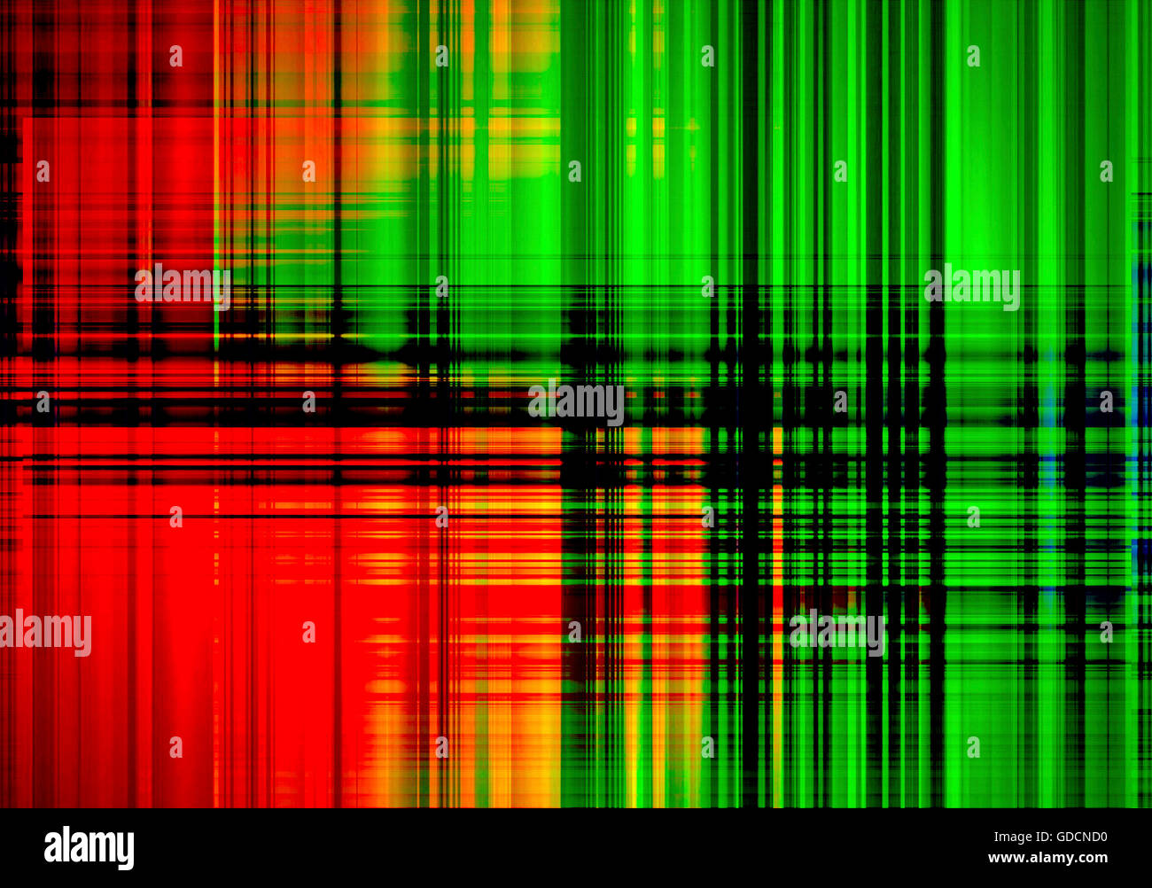 Abstract black lines on a green and red background Stock Photo - Alamy