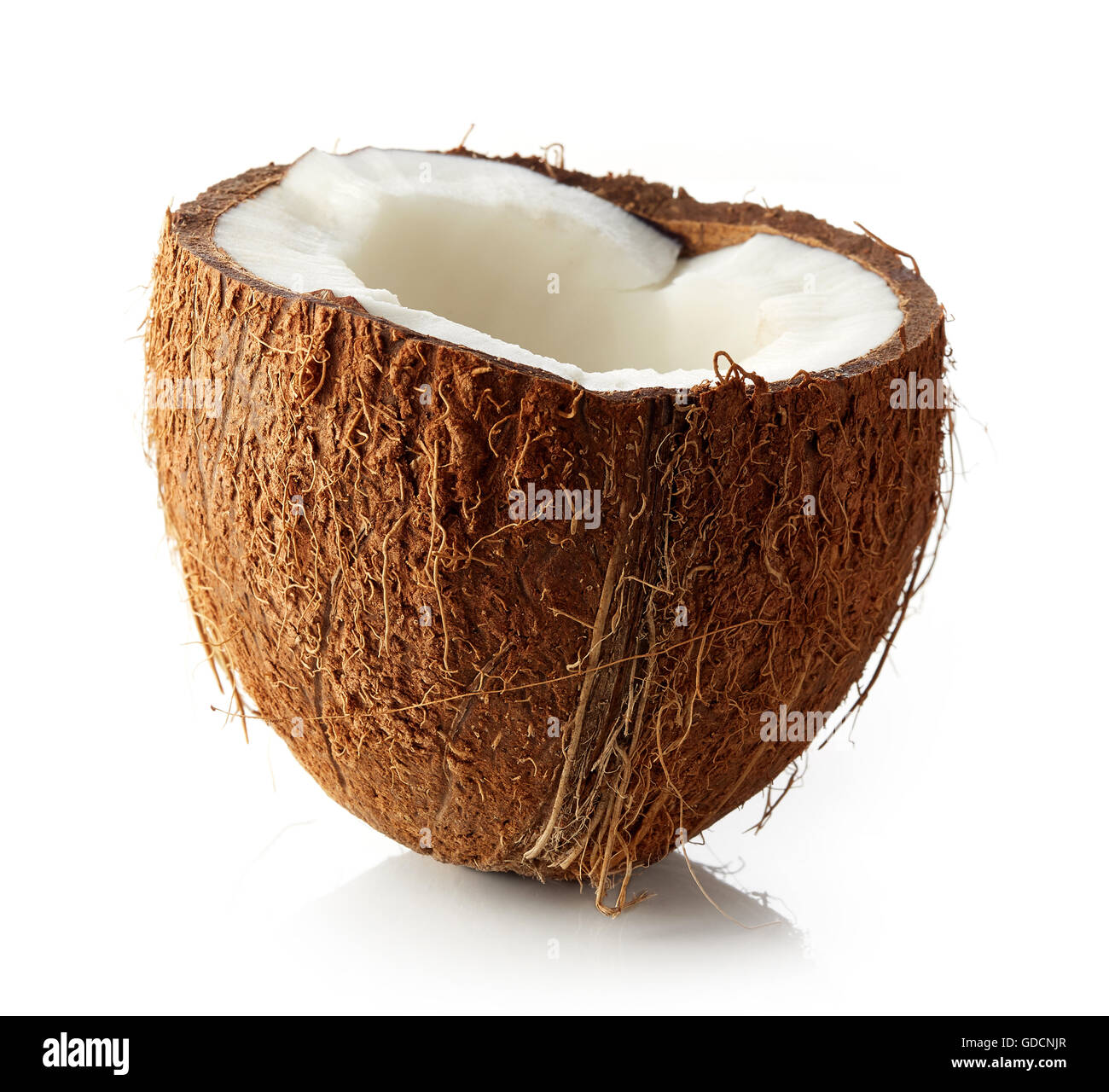 Close up of a coconut isolated on white background Stock Photo - Alamy
