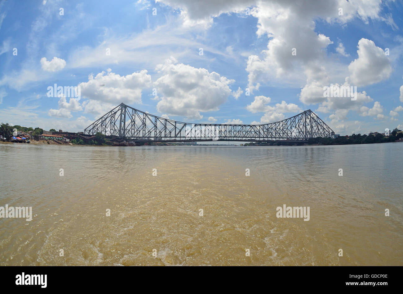 Howrah Bridge over Hooghly river, Kolkata, West Bengal, India Stock ...