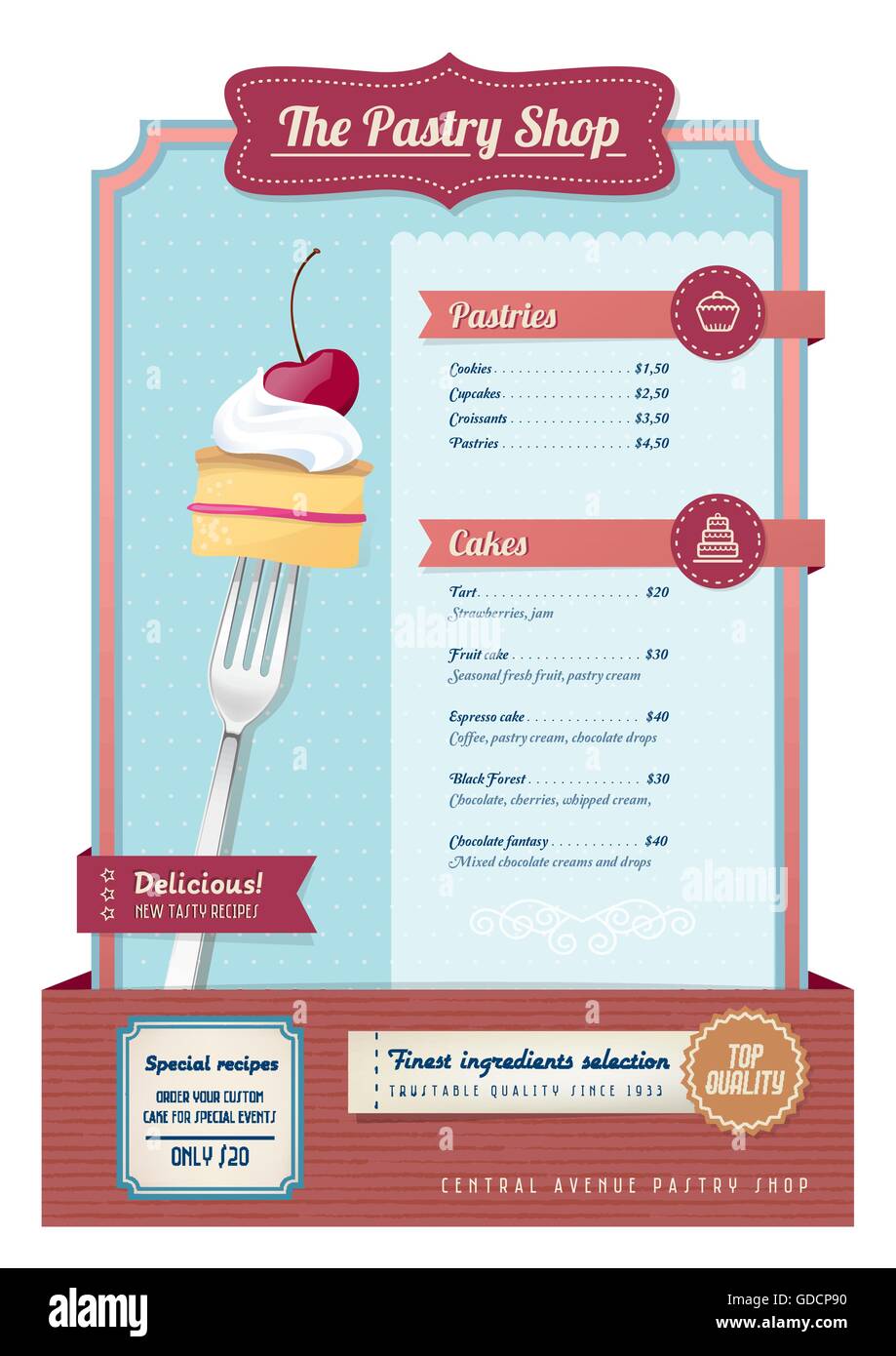 Display cakes Stock Vector Images - Alamy