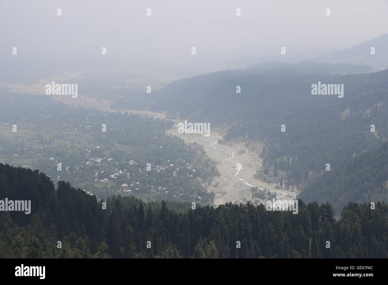 Srinagar, India - June 18, 2016: Aerial view of Srinagar, largest city ...