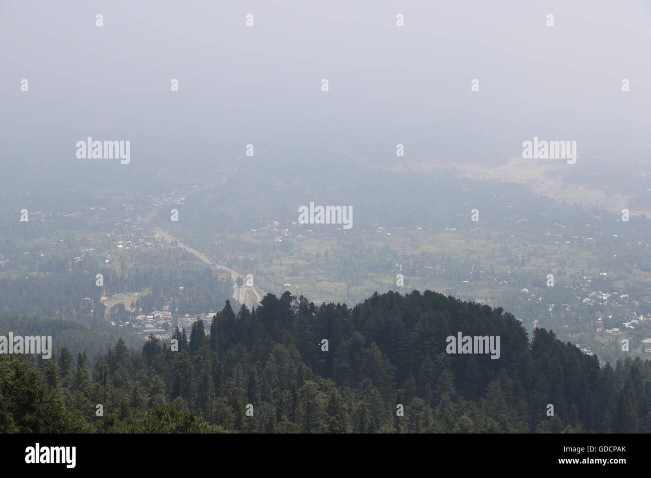 Srinagar, India - June 18, 2016: Aerial view of Srinagar, largest city ...