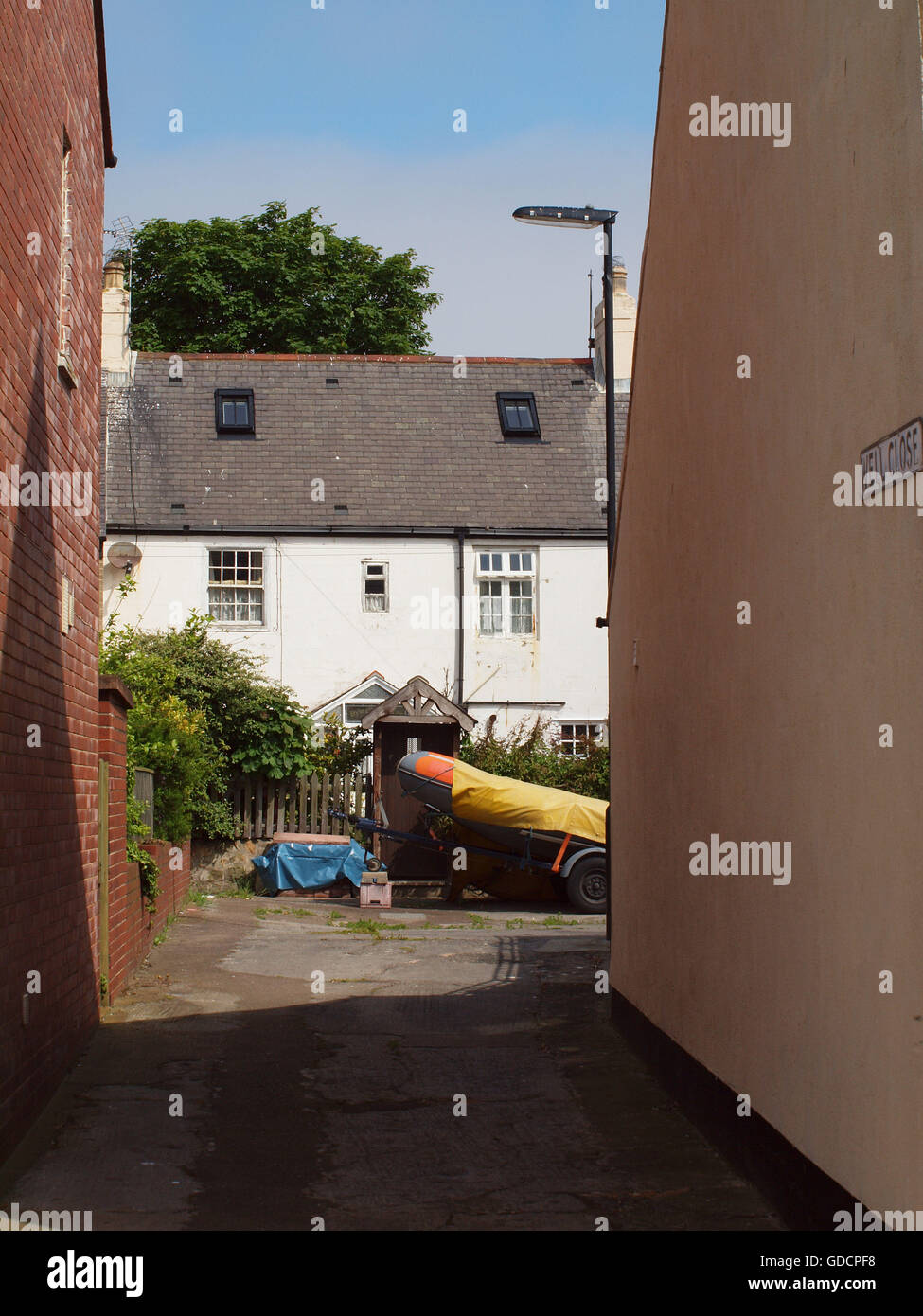 The streets and allay ways of the historic village of Tynemouth where ...