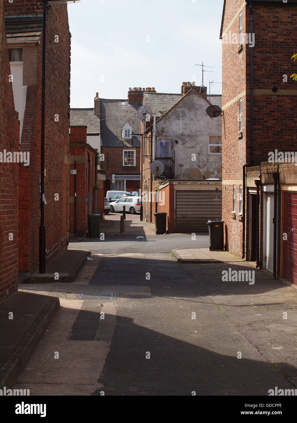 The streets and allay ways of the historic village of Tynemouth where ...