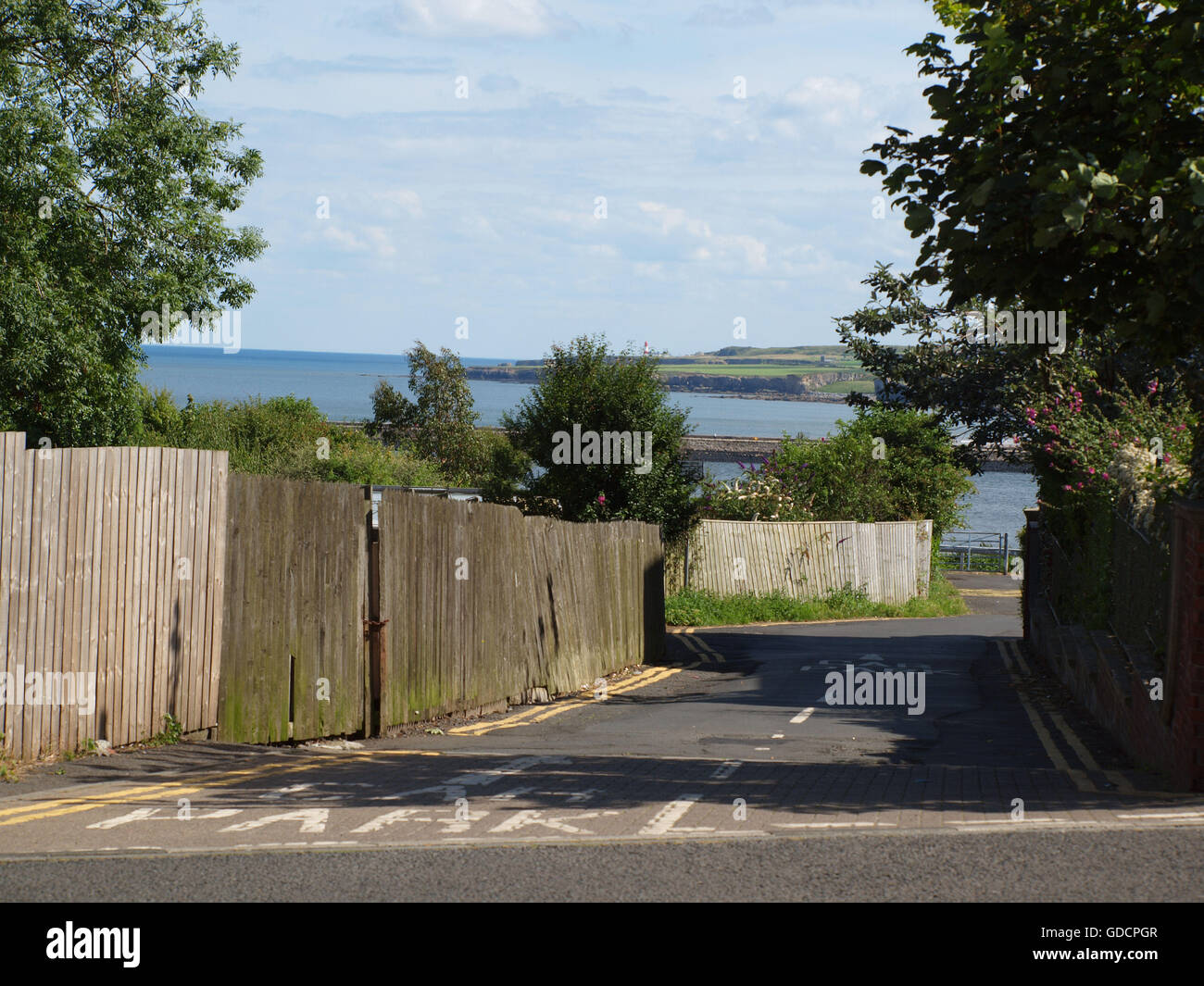 The streets and allay ways of the historic village of Tynemouth where ...