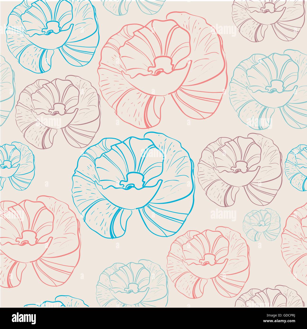Seamless texture with flowers and butterflies. Endless floral pattern ...