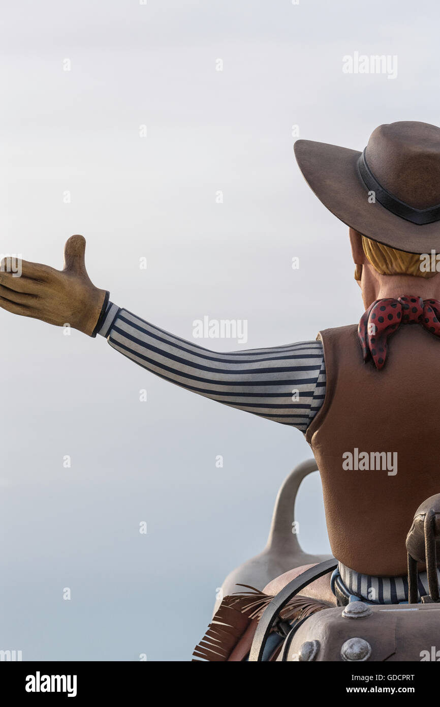 Cowboy float at the Calgary Stampede Parade Stock Photo - Alamy