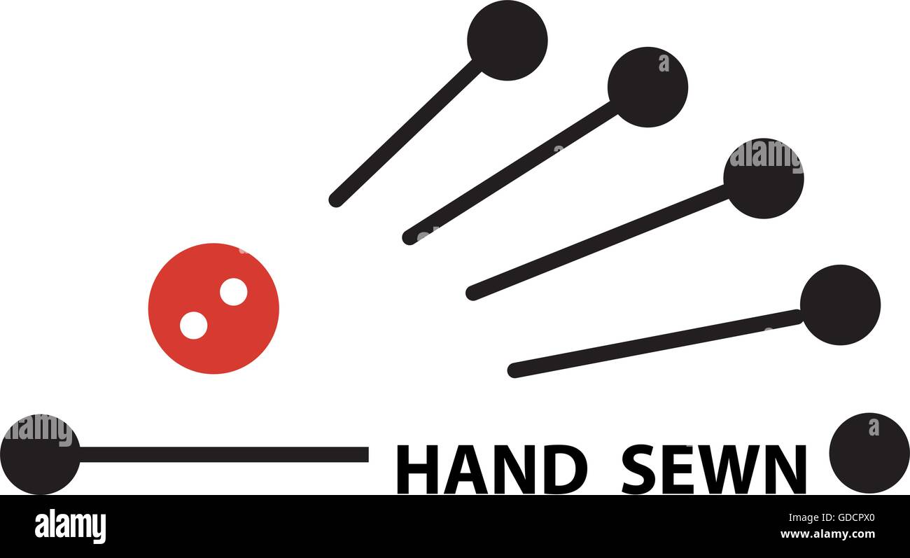 Template for logos, labels, emblems needles. Hand sewn Stock Vector ...