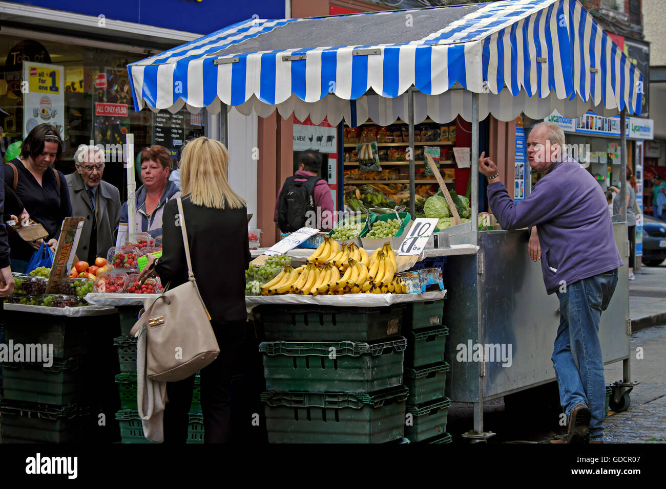 Famous Moore Street Market Dublin Ireland Stock Photo - Alamy
