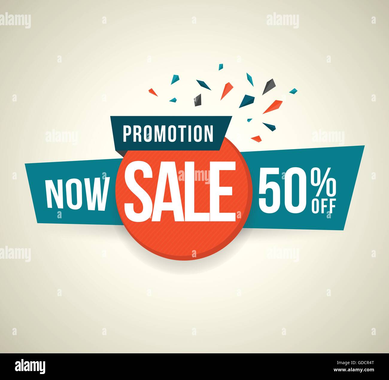 Promotion Now sale 50% off. Vector illustration Stock Vector Image ...