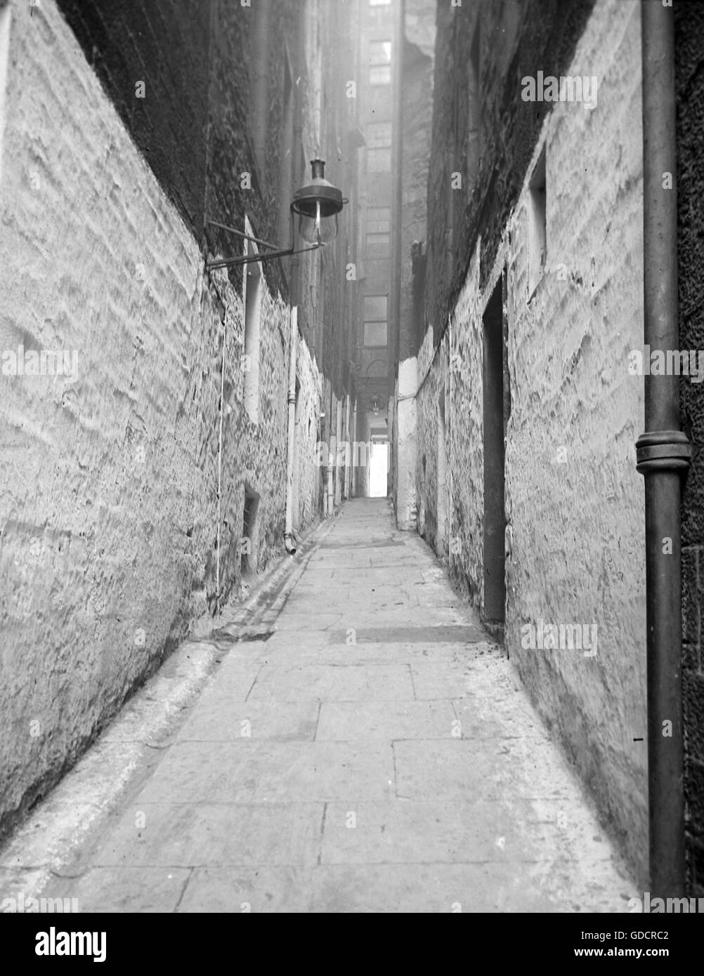 Edinburgh alley at night c1910. Photograph by Tony Henshaw Stock Photo ...