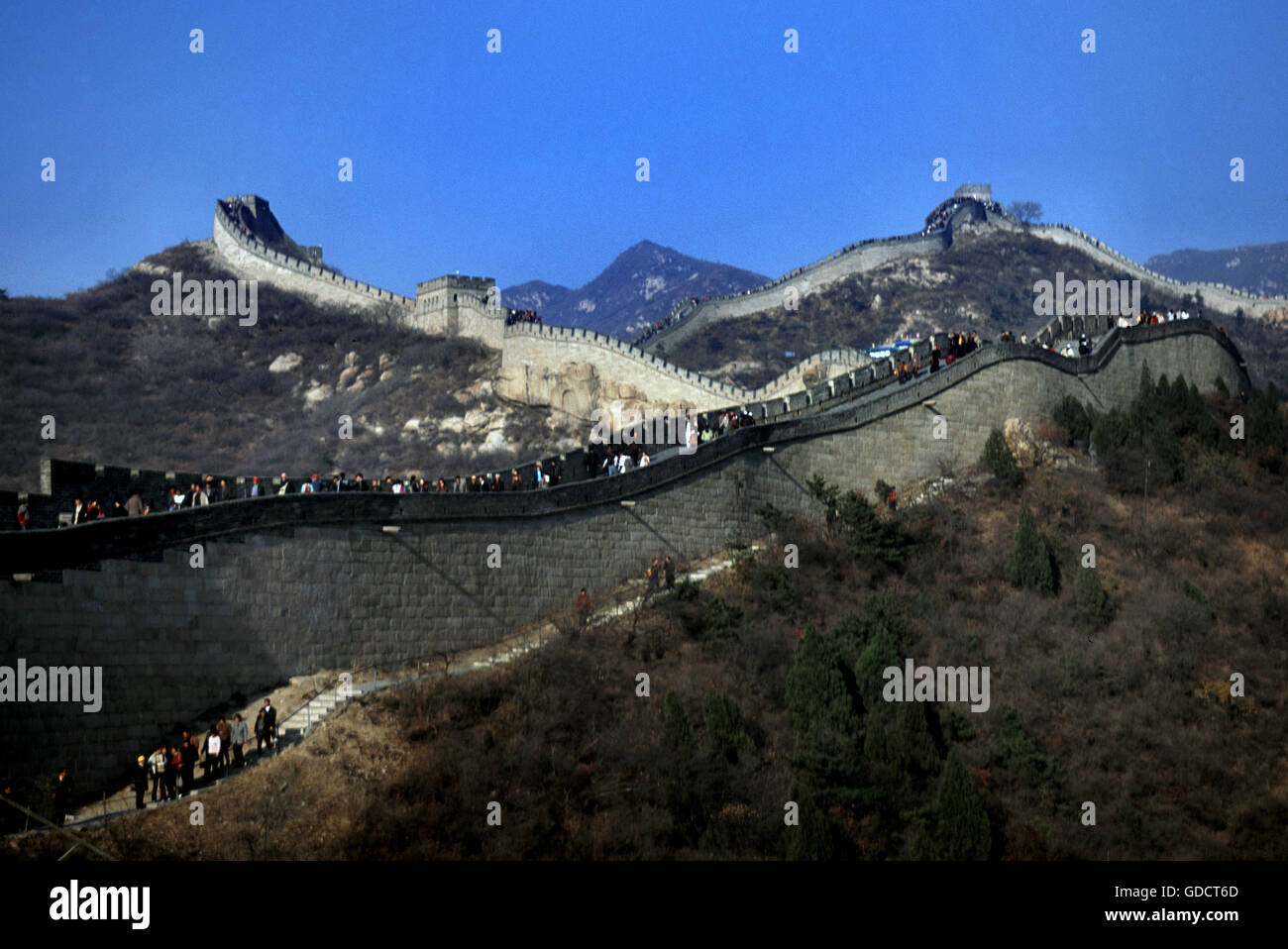 The Badaling section of the Great Wall of China. Northwest of Beijing ...
