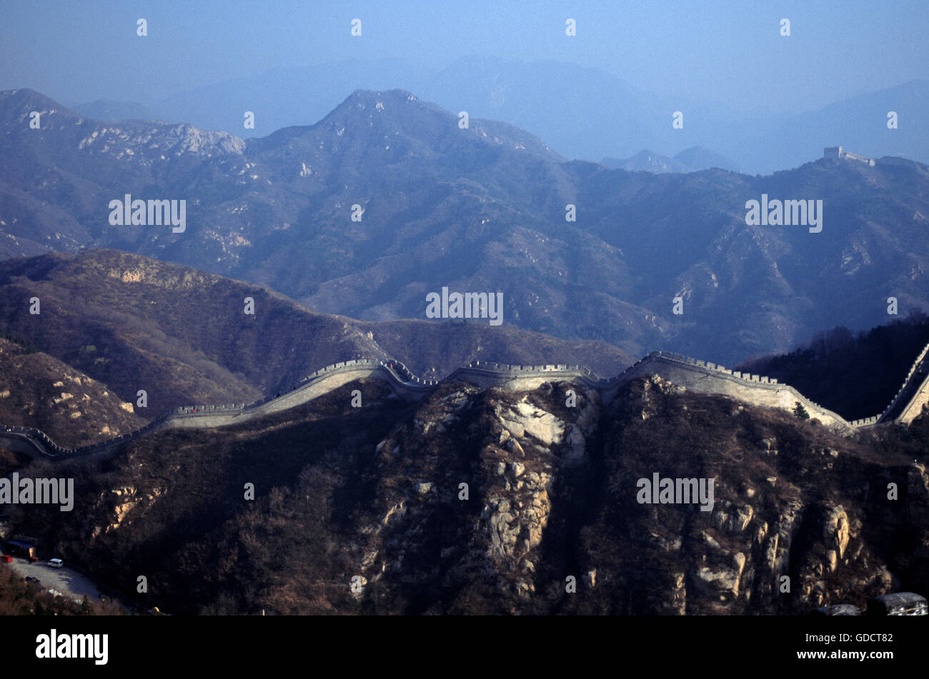 The Badaling section of the Great Wall of China. Northwest of Beijing ...