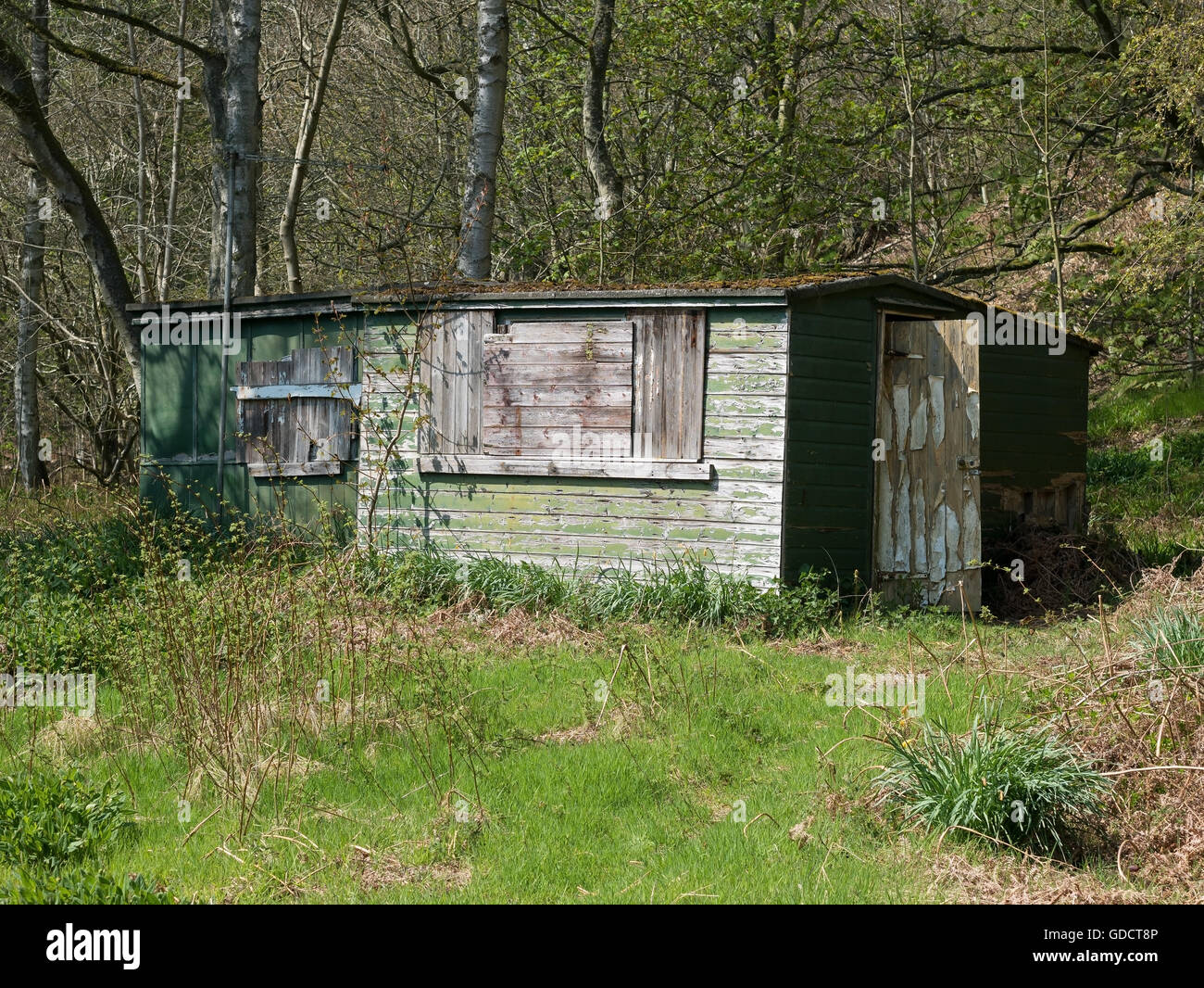 An old wooden farm building in Scotland Stock Photo - Alamy