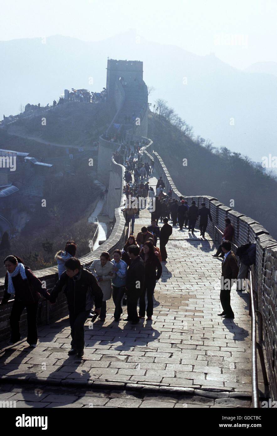 The Badaling section of the Great Wall of China. Northwest of Beijing ...