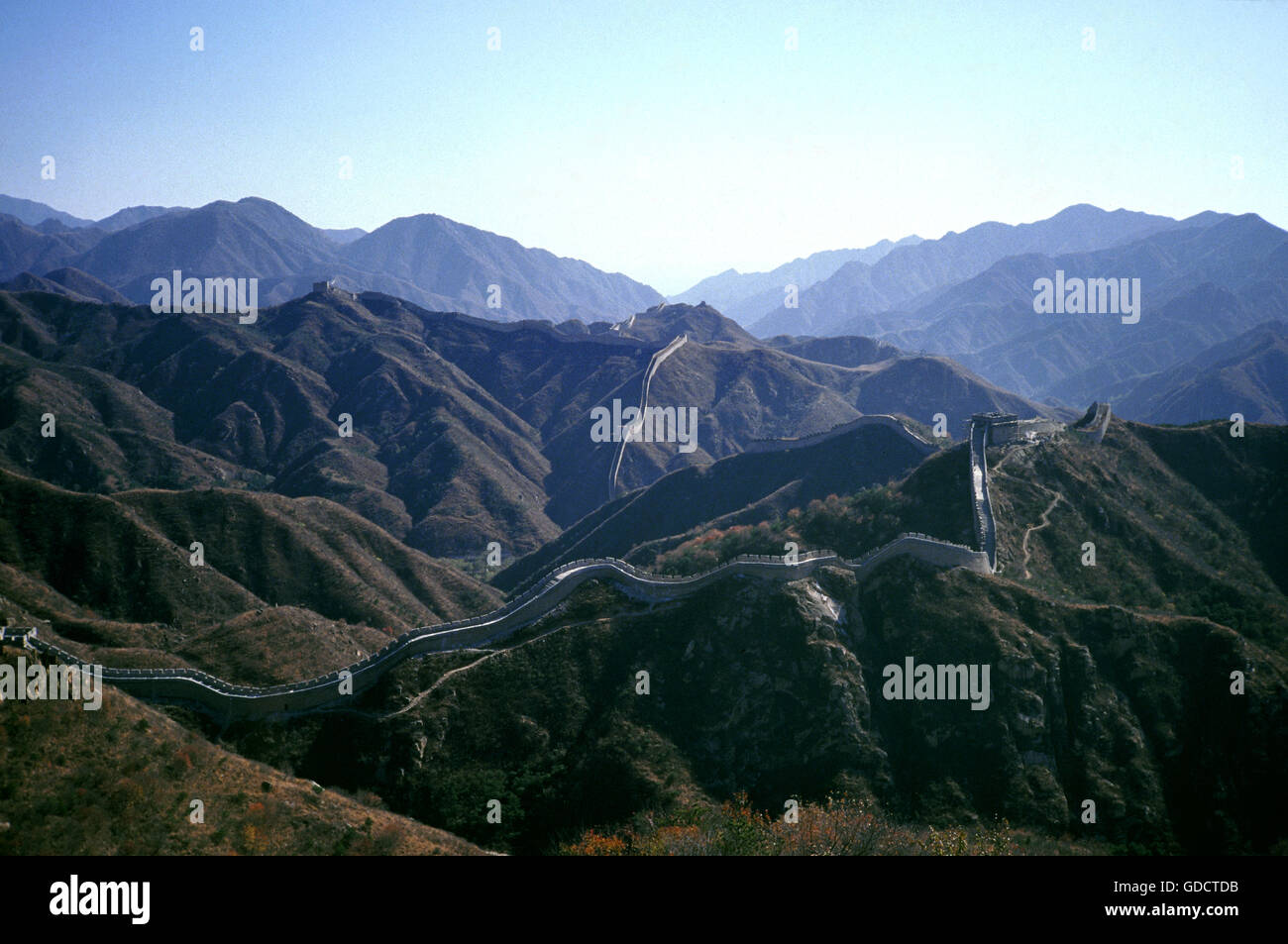 The Badaling section of the Great Wall of China. Northwest of Beijing ...