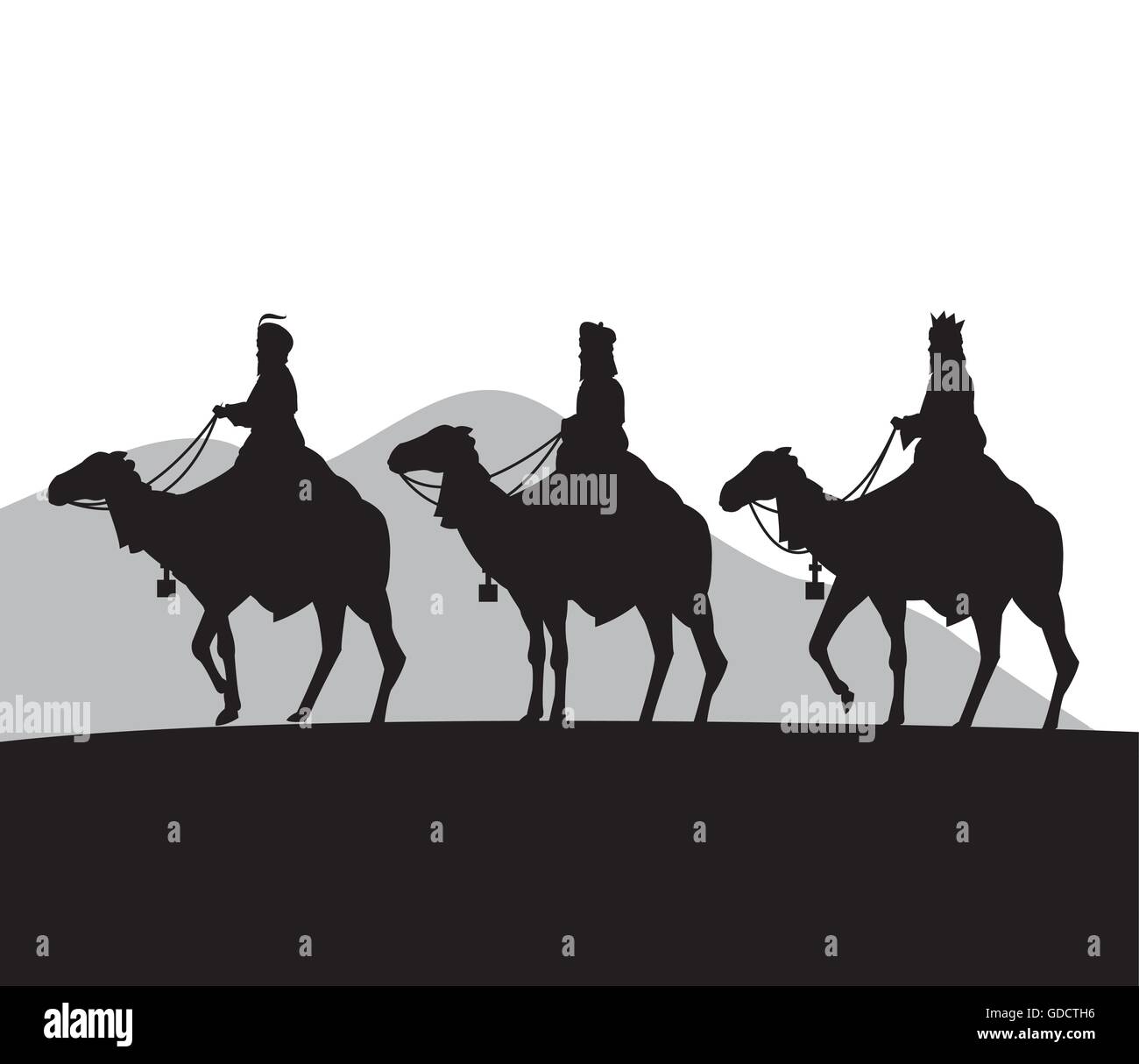 Three camels Stock Vector Images - Alamy