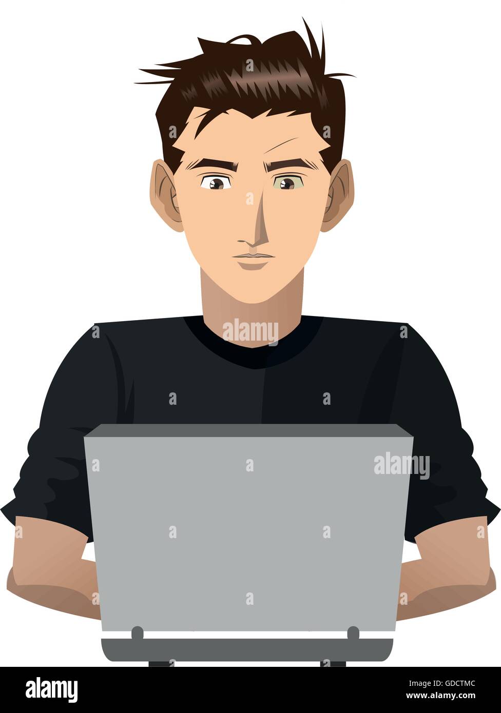 Good looking young boy Stock Vector Images - Alamy