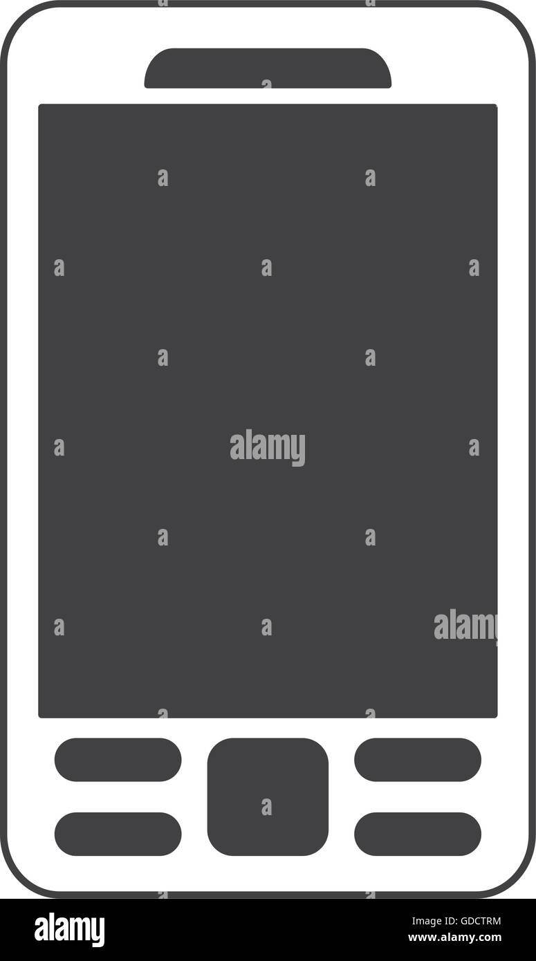 cellphone with buttons icon Stock Vector Image & Art - Alamy