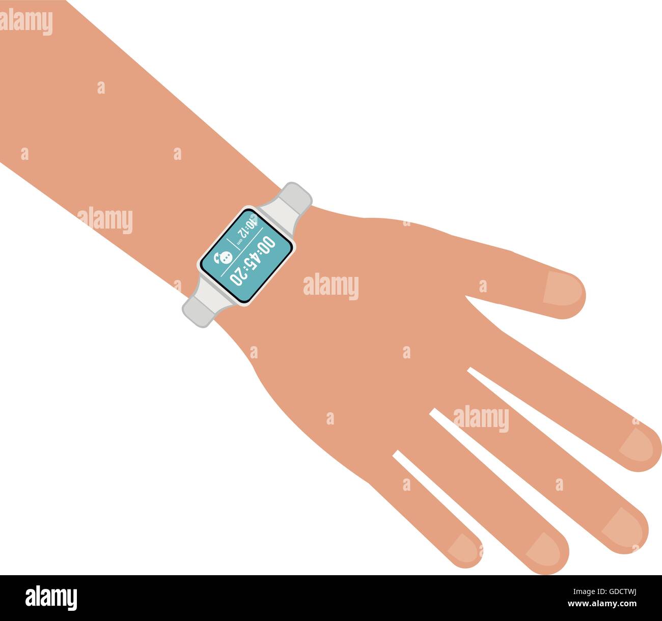 hand with watch icon Stock Vector Image & Art - Alamy