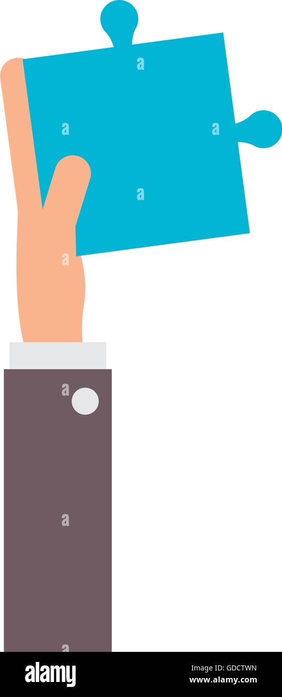 Autism puzzle hand Stock Vector Images - Alamy