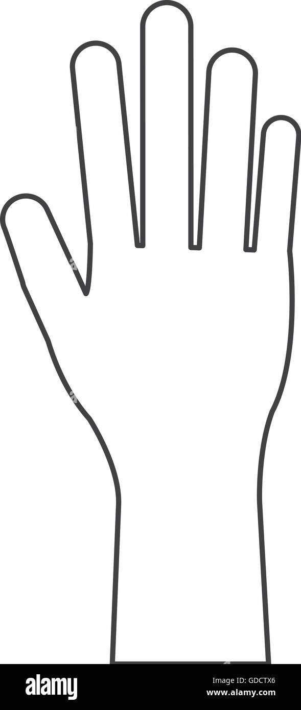 open hand icon Stock Vector Image & Art - Alamy
