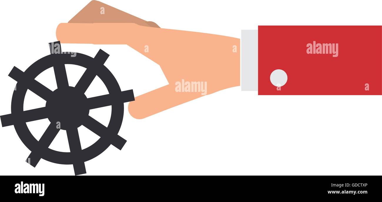 hand holding gear icon Stock Vector Image & Art - Alamy