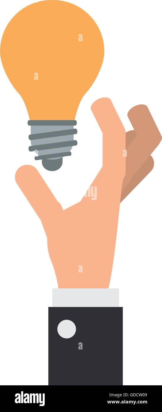 hand holding regular lightbulb icon Stock Vector Image & Art - Alamy