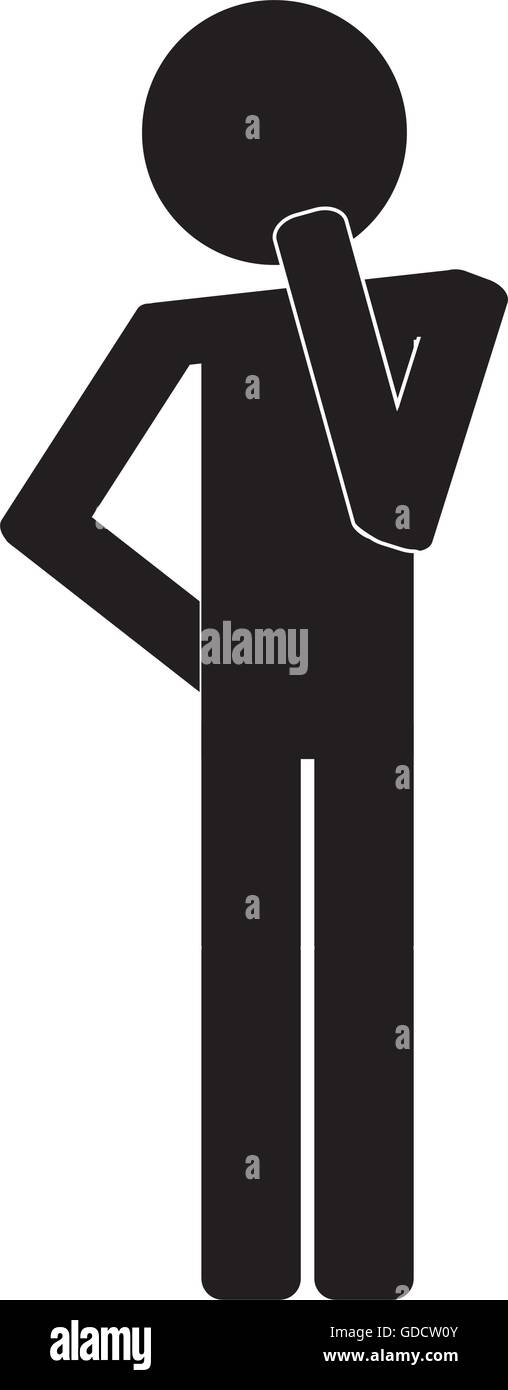 person pictogram wondering icon Stock Vector Image & Art - Alamy