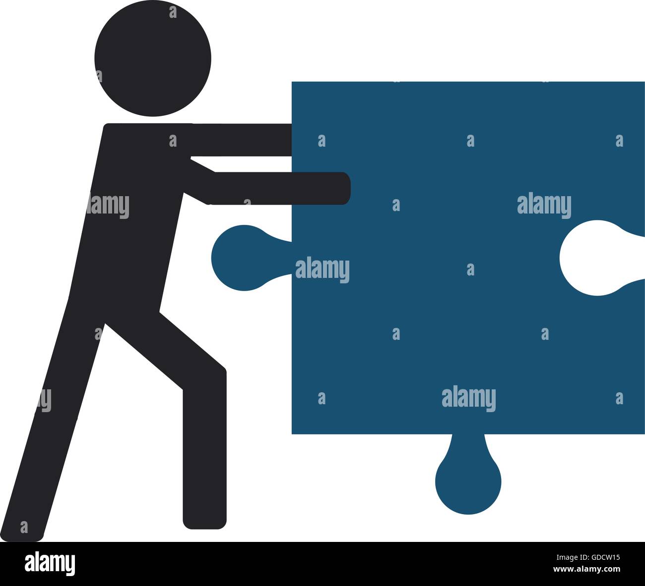 person holding puzzle piece icon Stock Vector Image & Art - Alamy