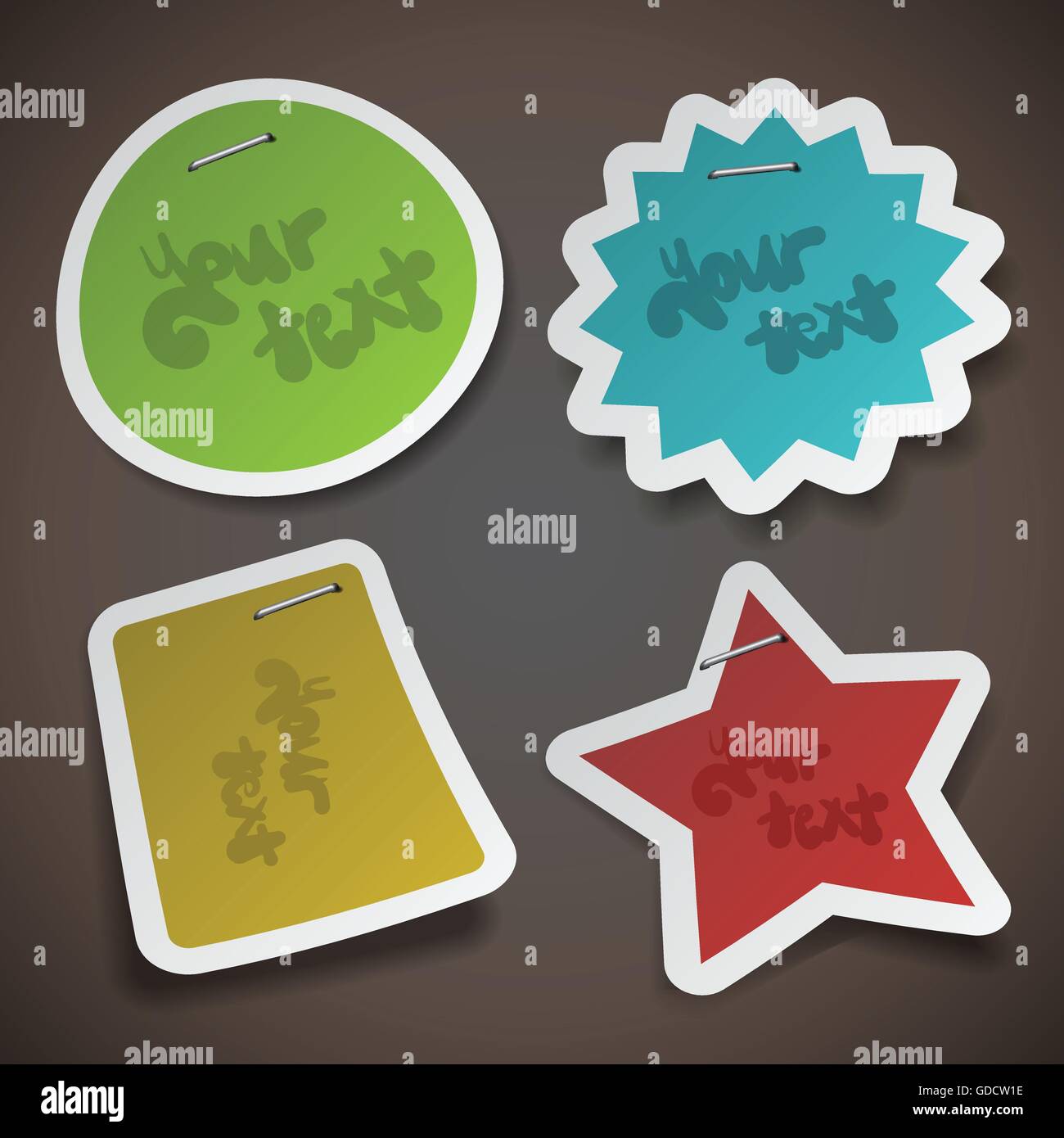 Vector Paper Cut Stickers Template Stock Vector Image & Art - Alamy