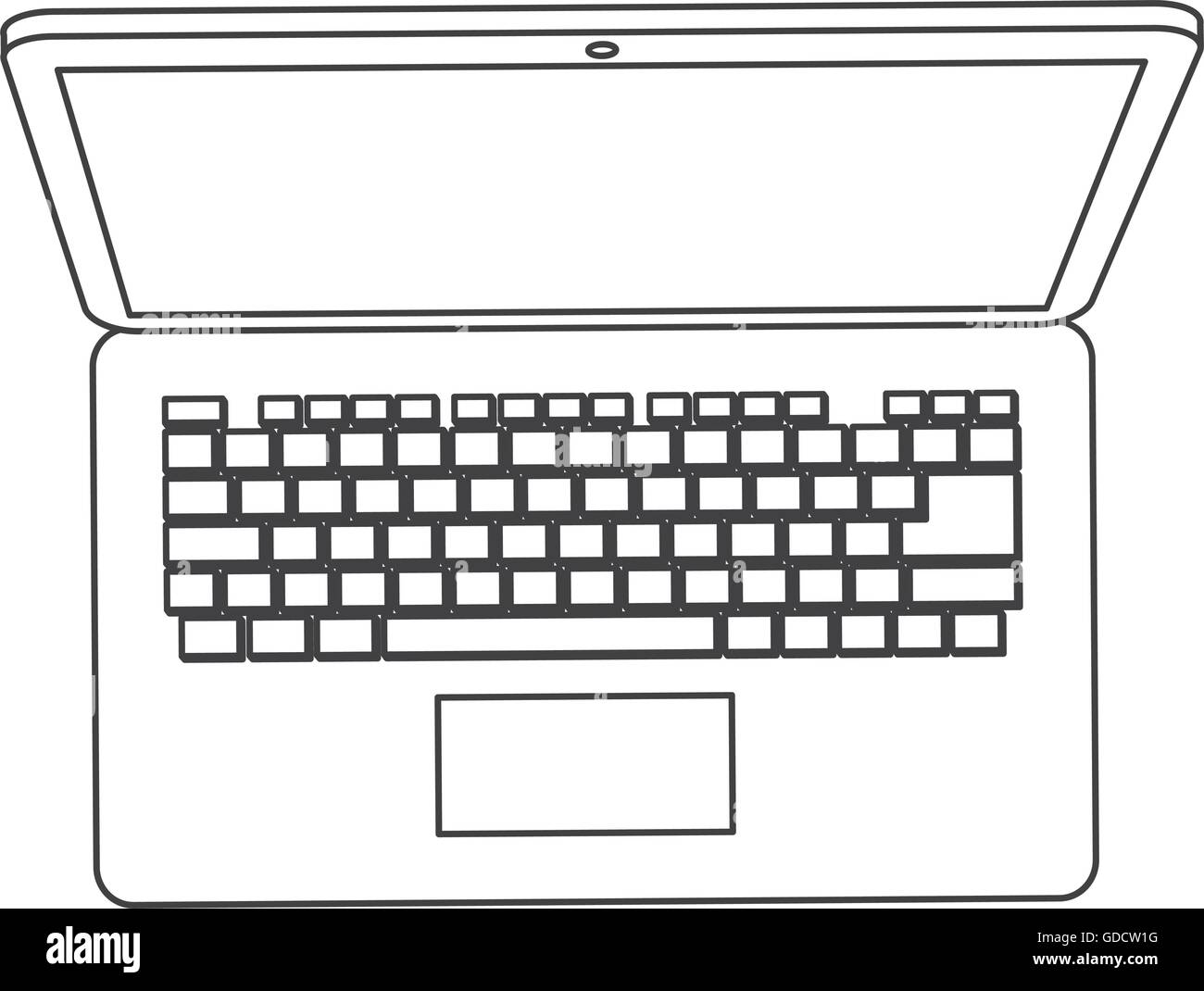 laptop topview icon Stock Vector Image & Art - Alamy