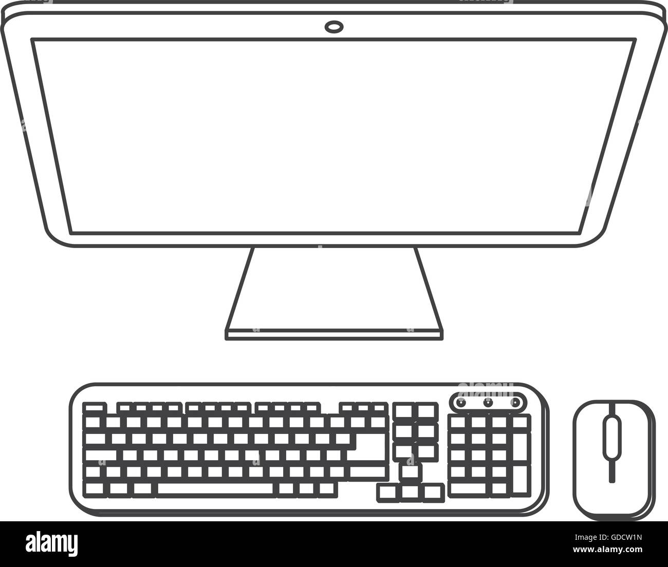 desk computer icon Stock Vector Image & Art - Alamy