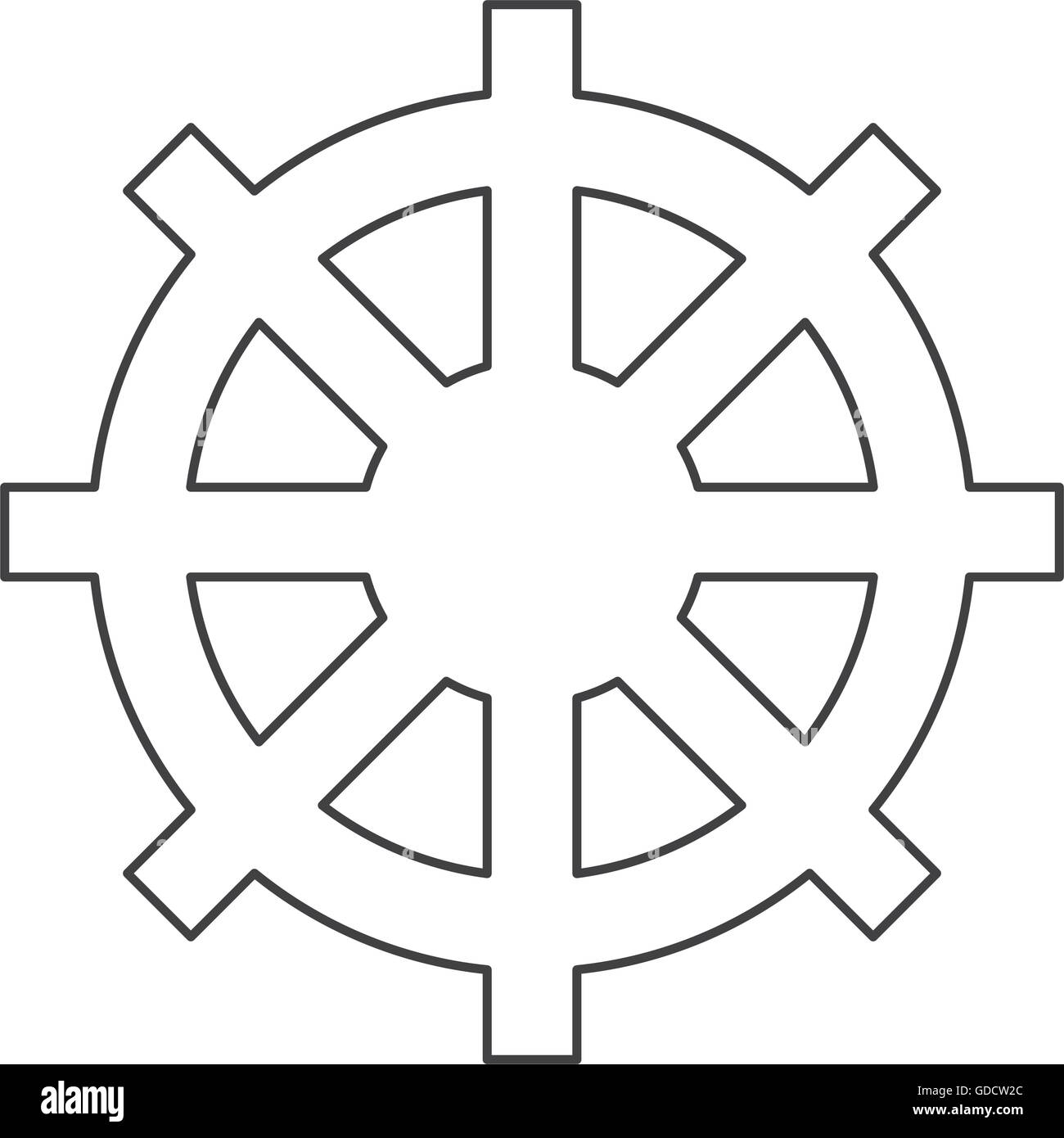 single gear icon Stock Vector Image & Art - Alamy
