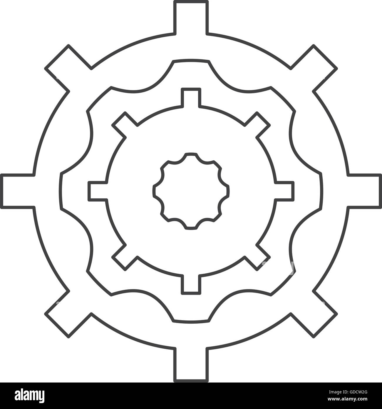 single gear icon Stock Vector Image & Art - Alamy