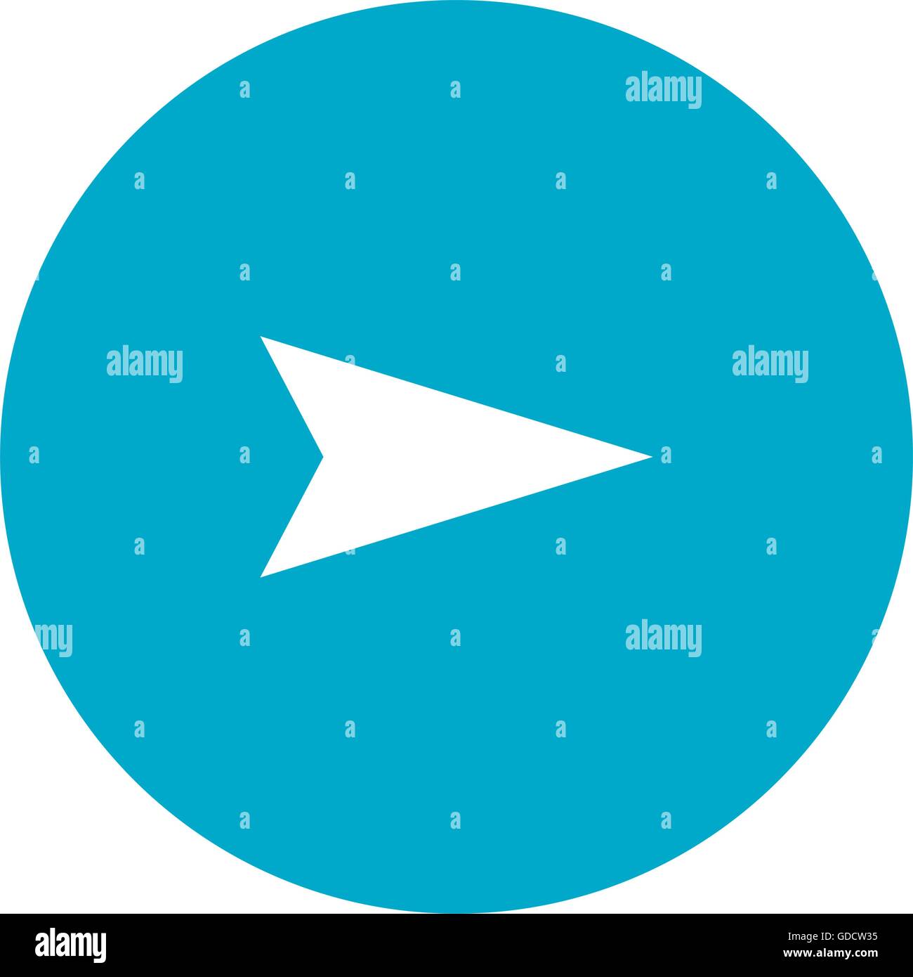 arrow pointing right inside circle icon Stock Vector Image & Art - Alamy