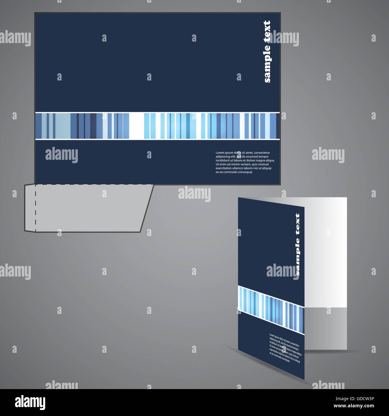 Corporate folder with die cut design Stock Vector Image & Art - Alamy