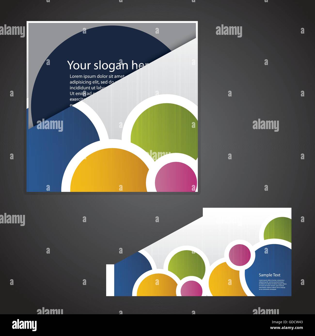 Corporate folder with die cut design Stock Vector Image & Art - Alamy