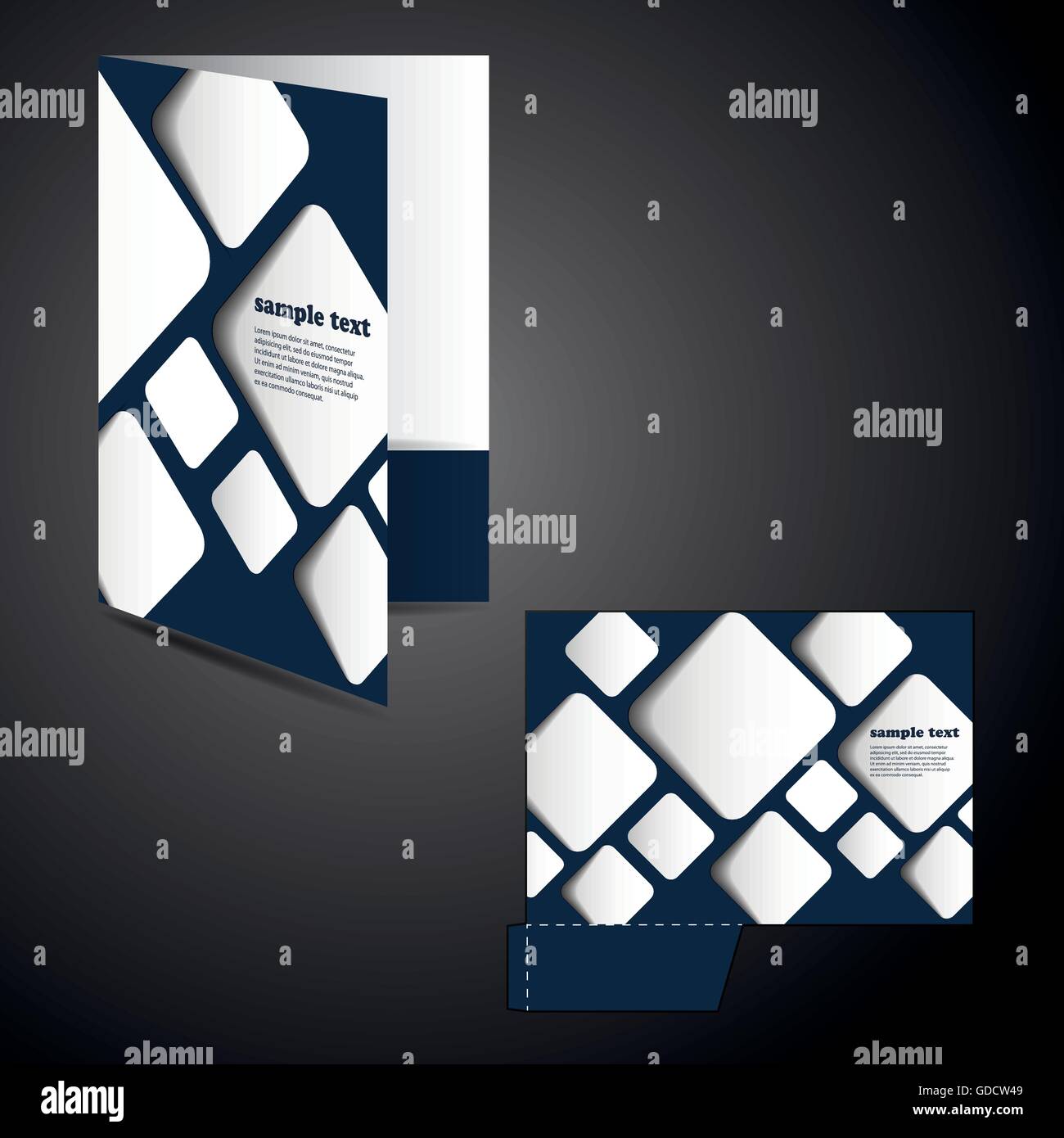 Corporate folder with die cut design Stock Vector Image & Art - Alamy