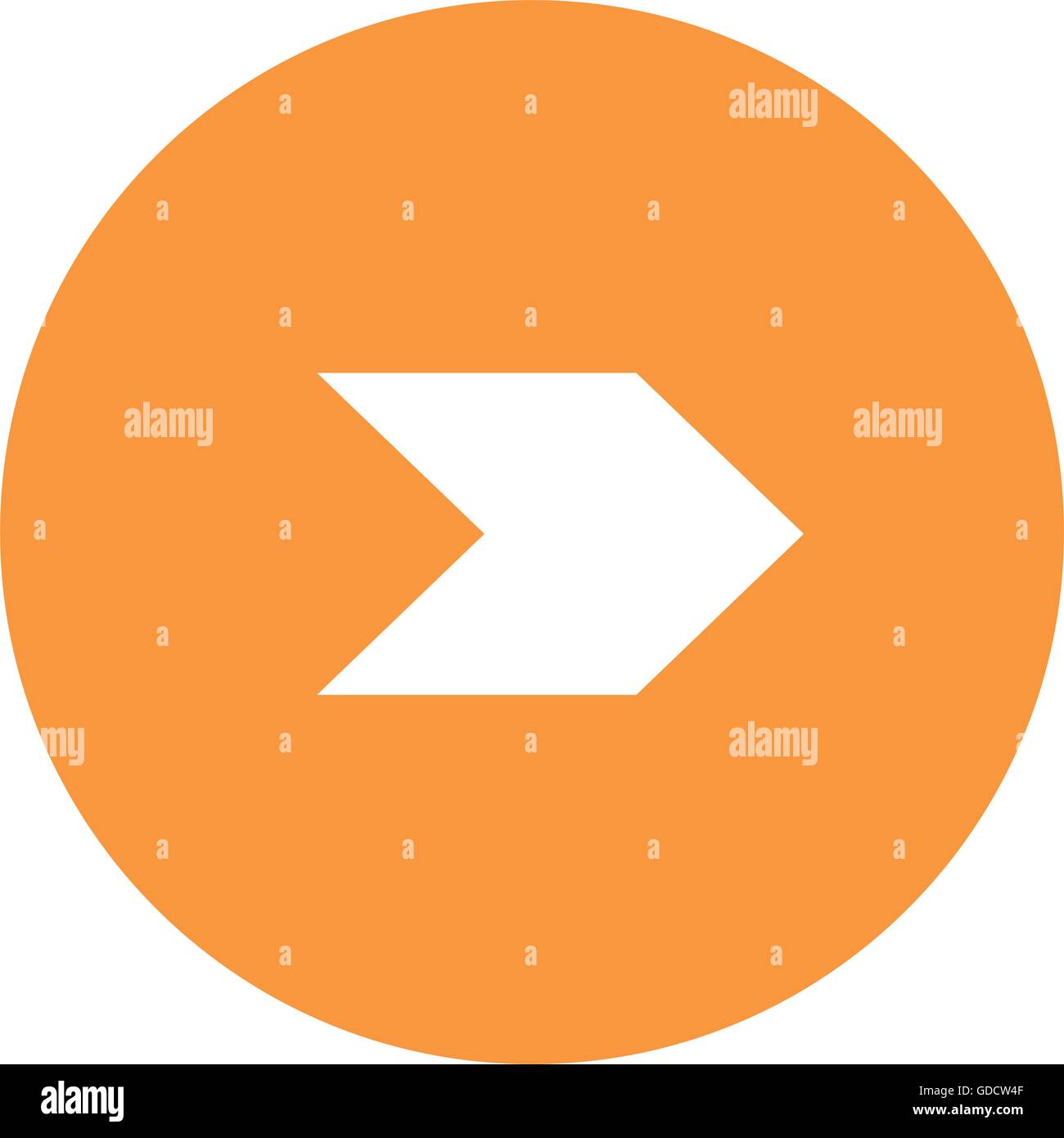arrow pointing right inside circle icon Stock Vector Image & Art - Alamy